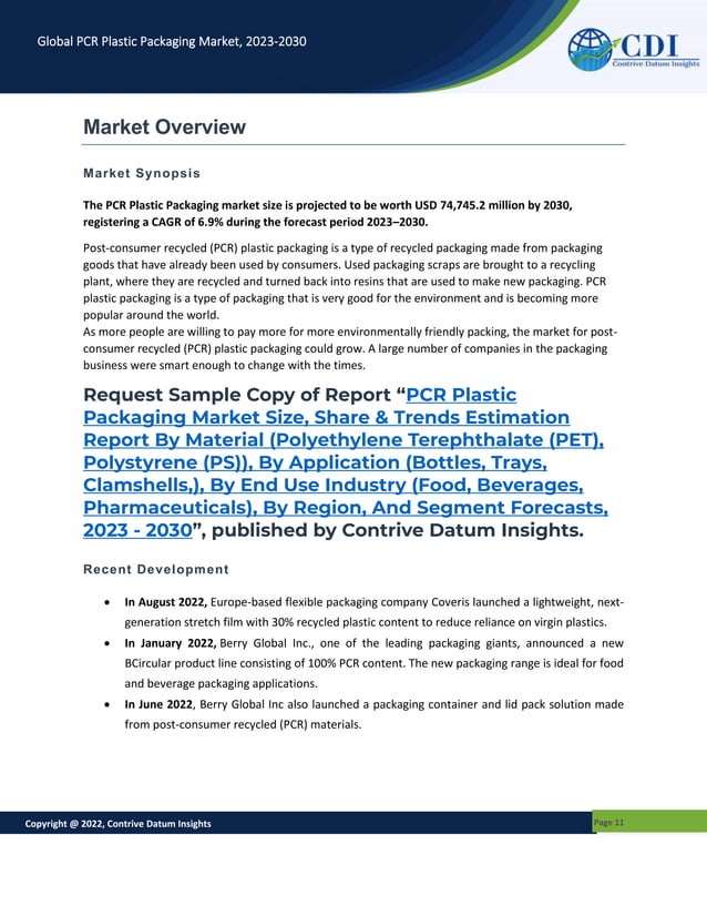 PCR Plastic Packaging Market.pdf | Databases | Computer Software and ...