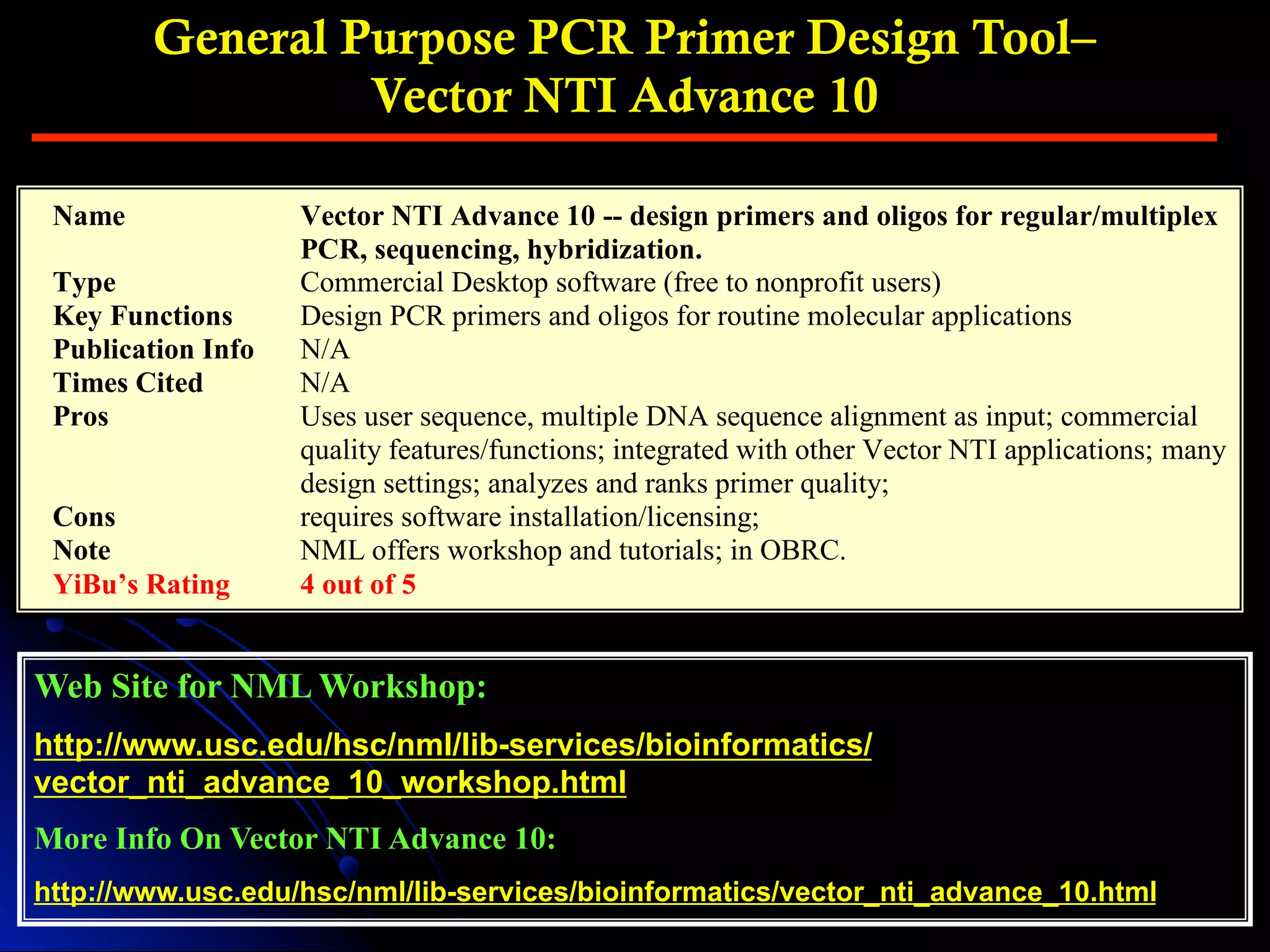 Pcr primer design | PDF | Chemistry | Science