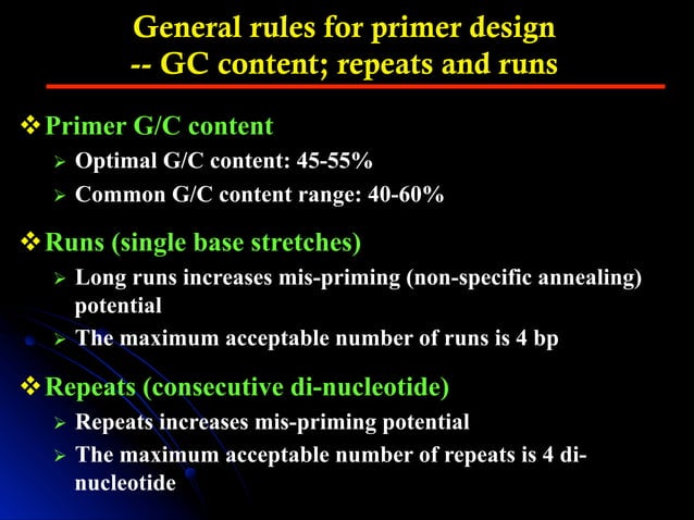 Pcr primer design | PDF | Chemistry | Science