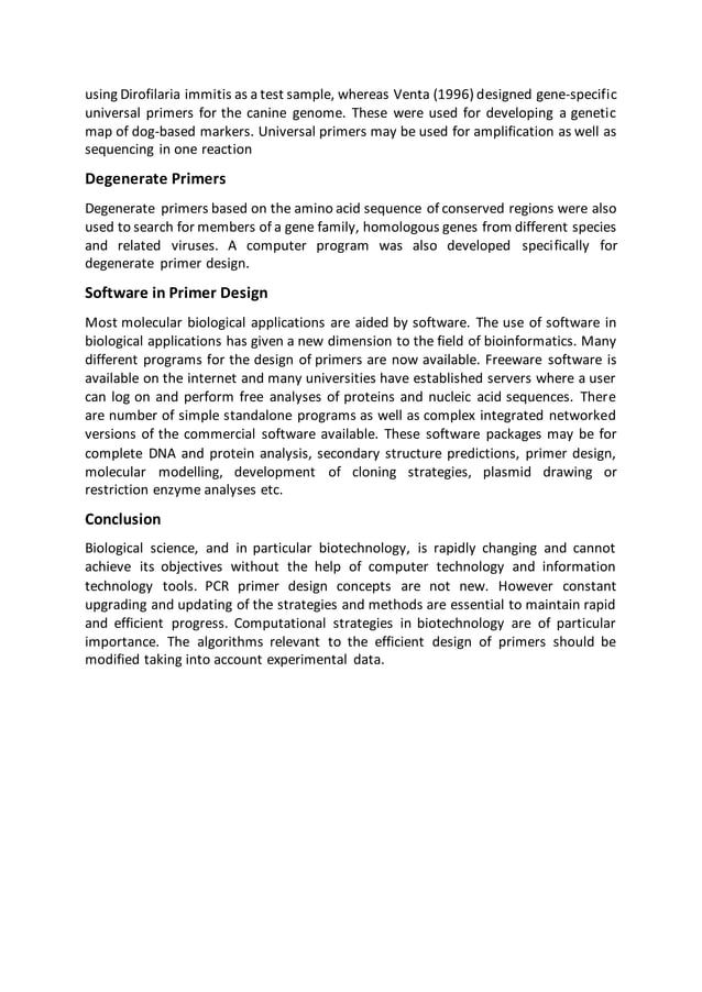 PCR Primer Designing | PDF