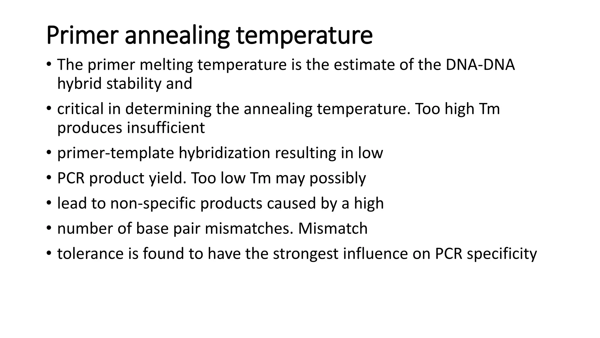 Pcr primer design | PPTX | Chemistry | Science