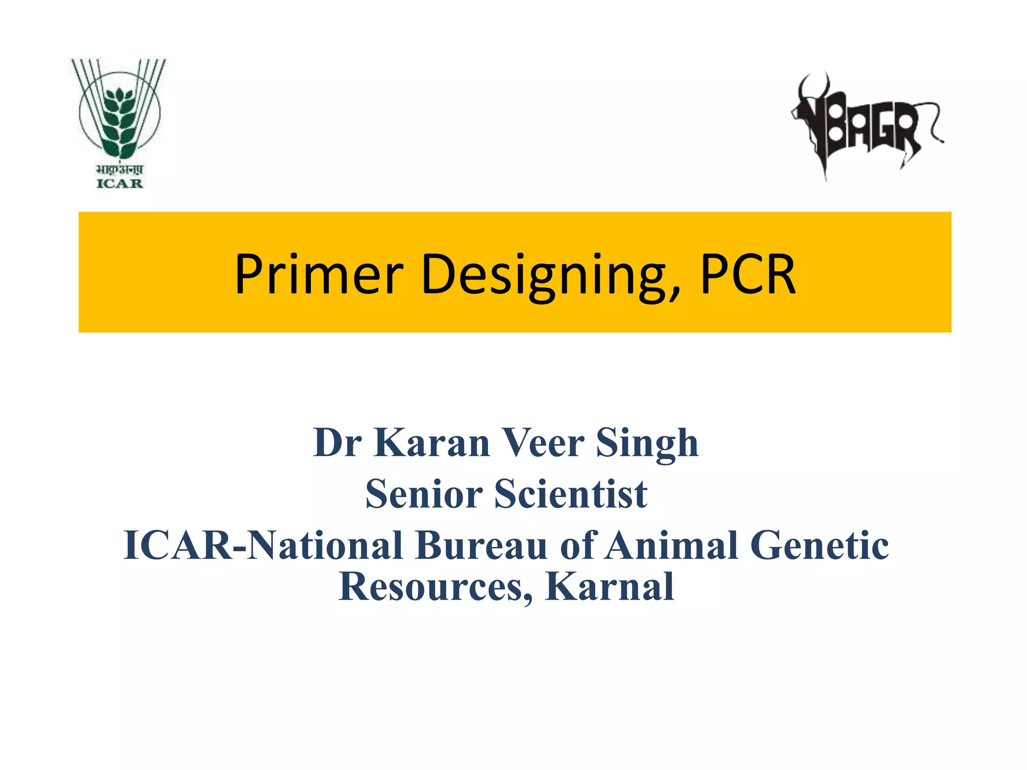 Pcr primer design | PPT