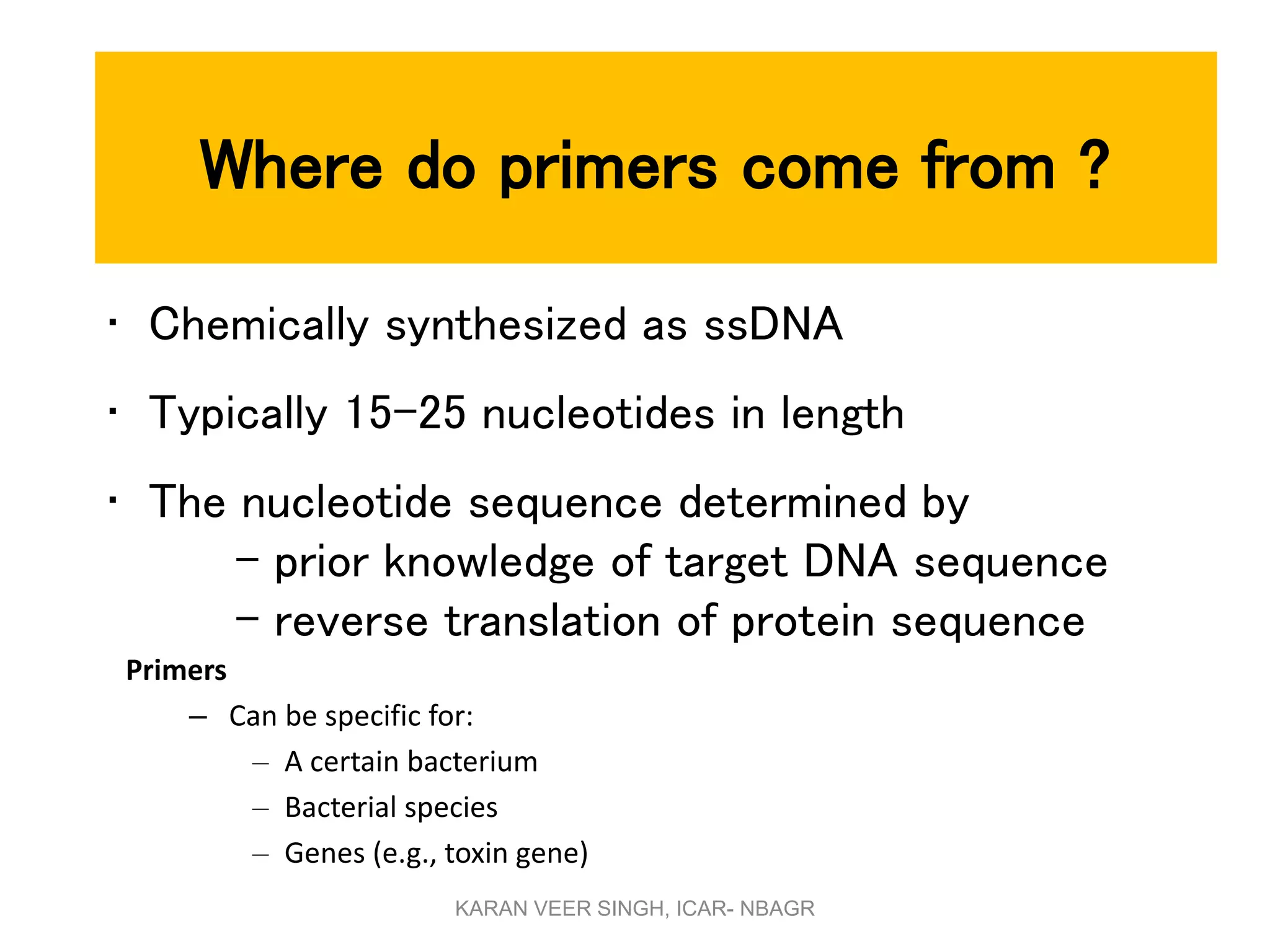 Pcr primer design | PPT