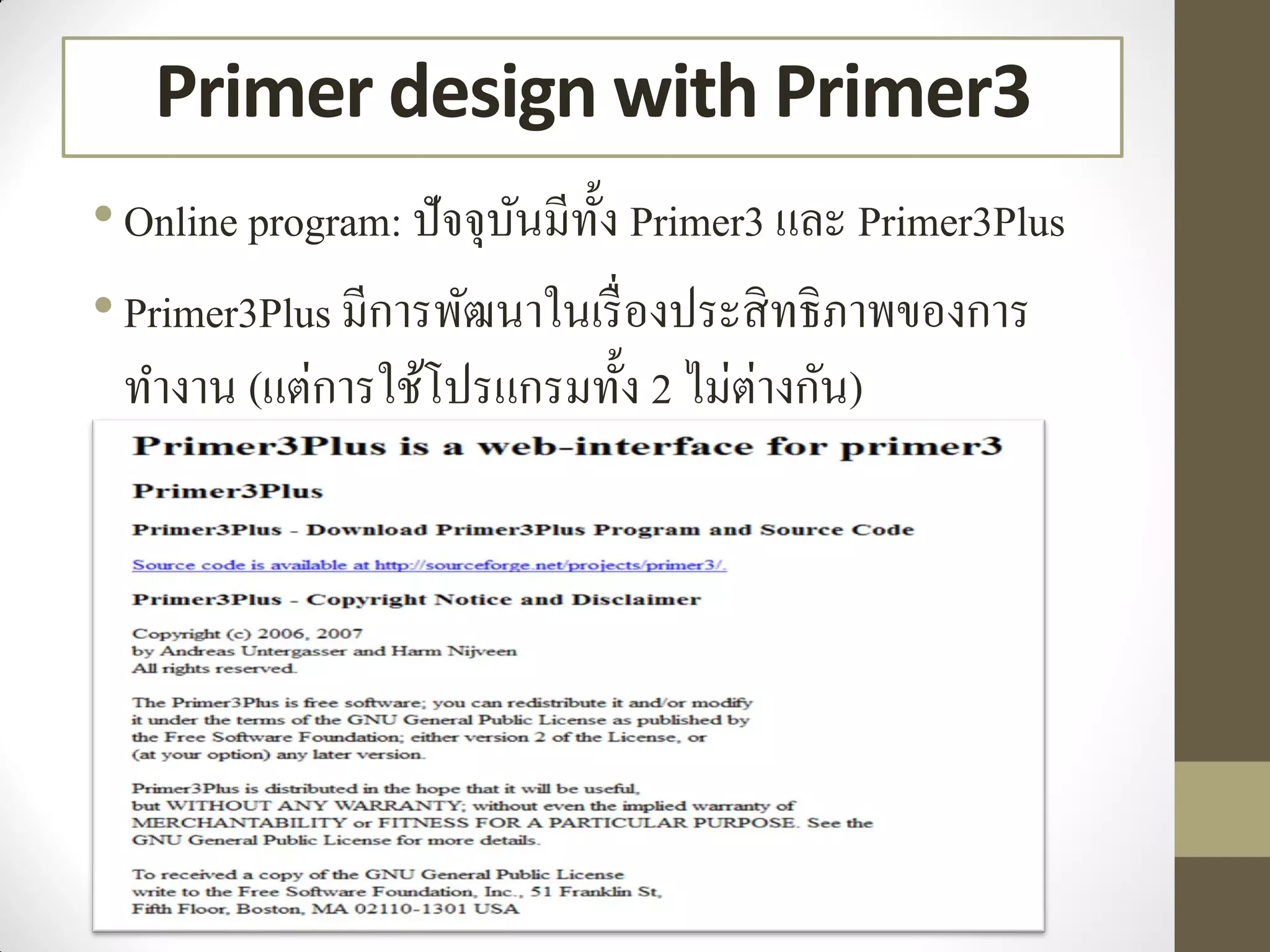 PCR primer design | PDF