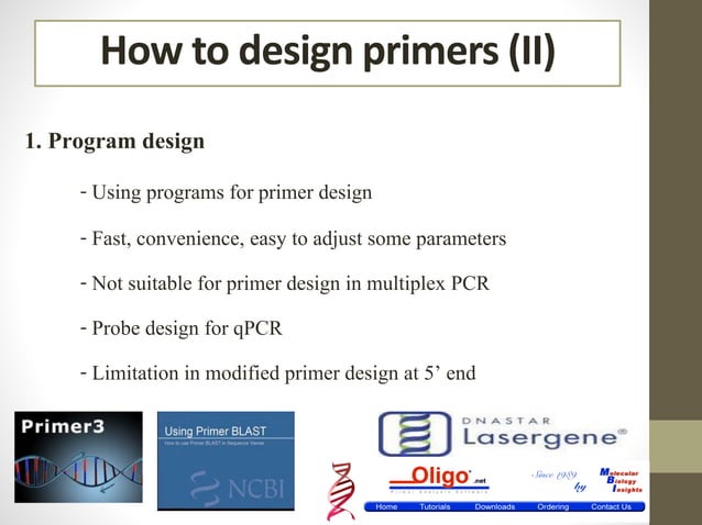 Pcr primer design english version | PDF