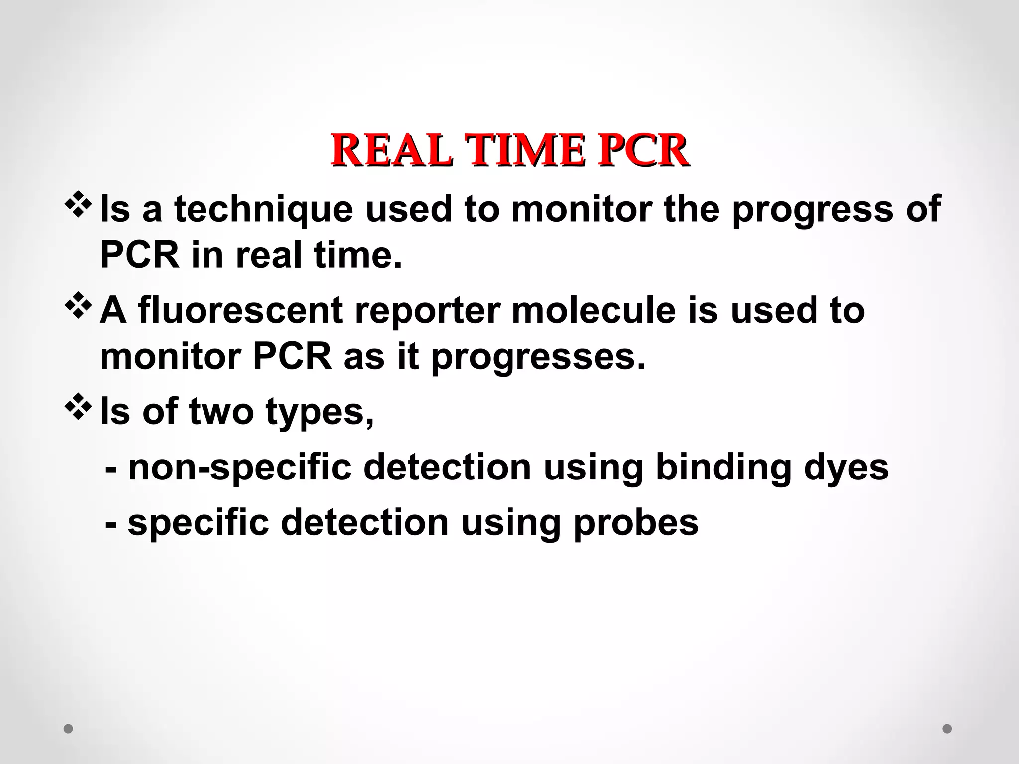 Pcr & Real time pcr | PPT | Chemistry | Science