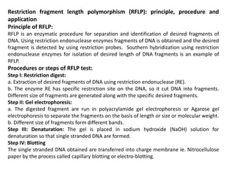 Polymerase chain reaction andRestriction fragment length polymorphism ...
