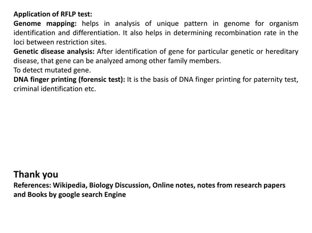 Polymerase chain reaction andRestriction fragment length polymorphism ...