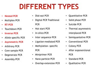 Polymerase Chain Reaction - PCR | PPT