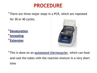 Polymerase Chain Reaction - PCR | PPT