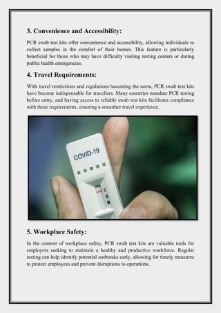 PCR Swab Test Kits - A Pivotal Tool in Health Assurance | PDF