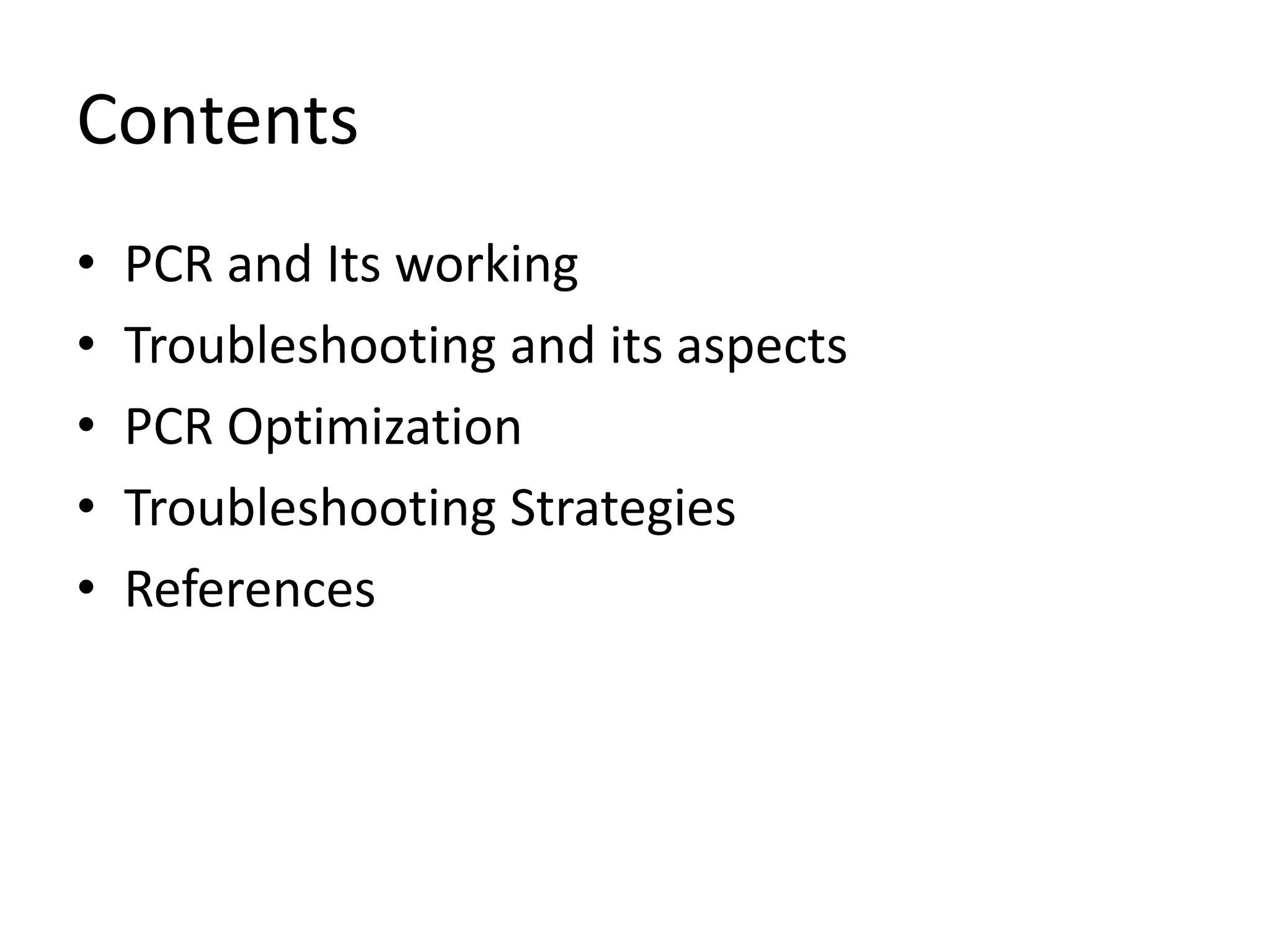 Pcr troubleshooting presentation | PPTX