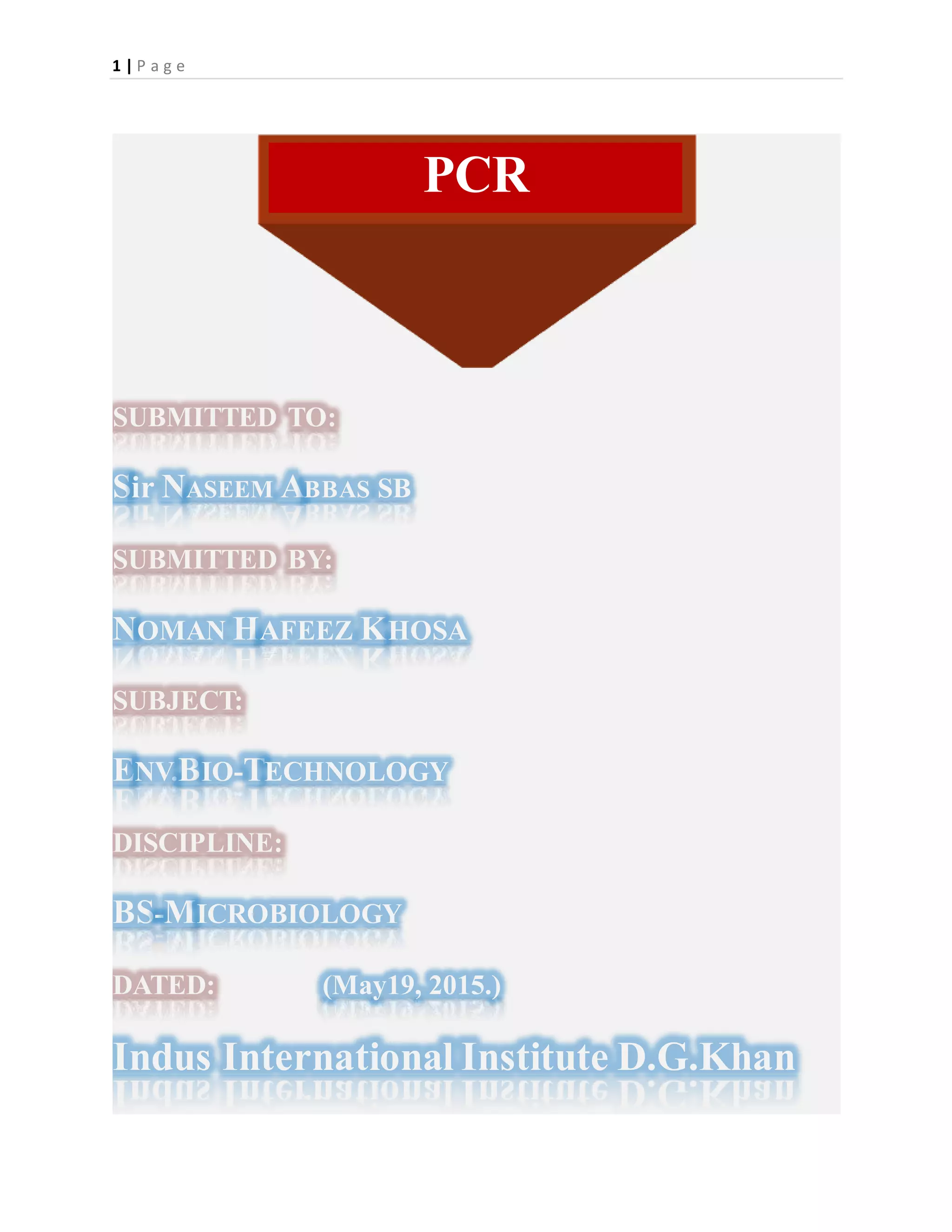 Pcr & types | DOCX