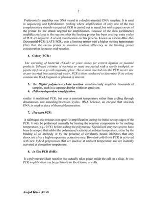 PCR and Its Types | DOC
