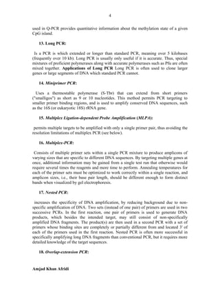PCR and Its Types | DOC