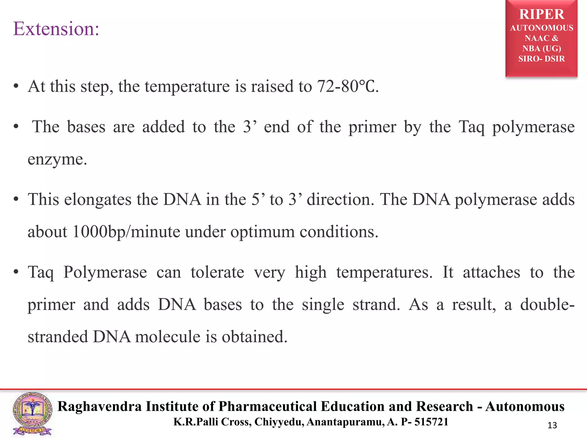 PCR and RT-PCR | PPTX