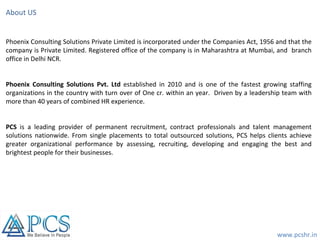 PCS Company Profile | PPT | Human Resources | Business