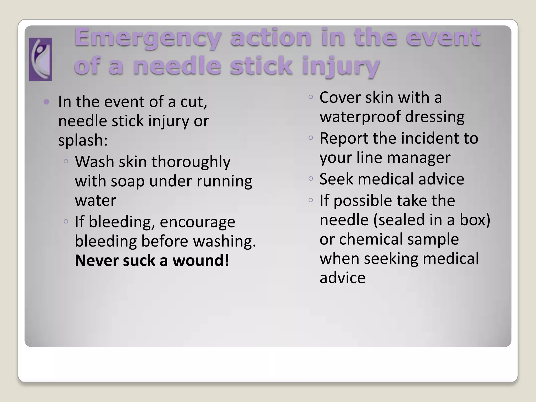 109 Clean & Dispose of Body Fluids & Hazardous Items | PPTX