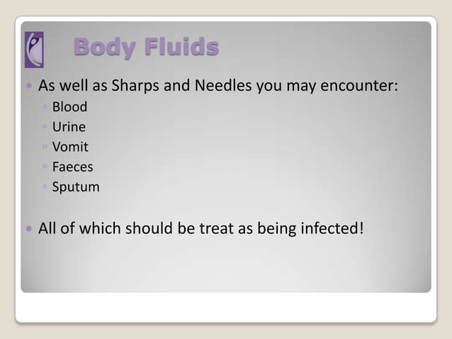109 Clean & Dispose of Body Fluids & Hazardous Items | PPT