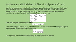 Mathematical Modelling of Control Systems | PPTX