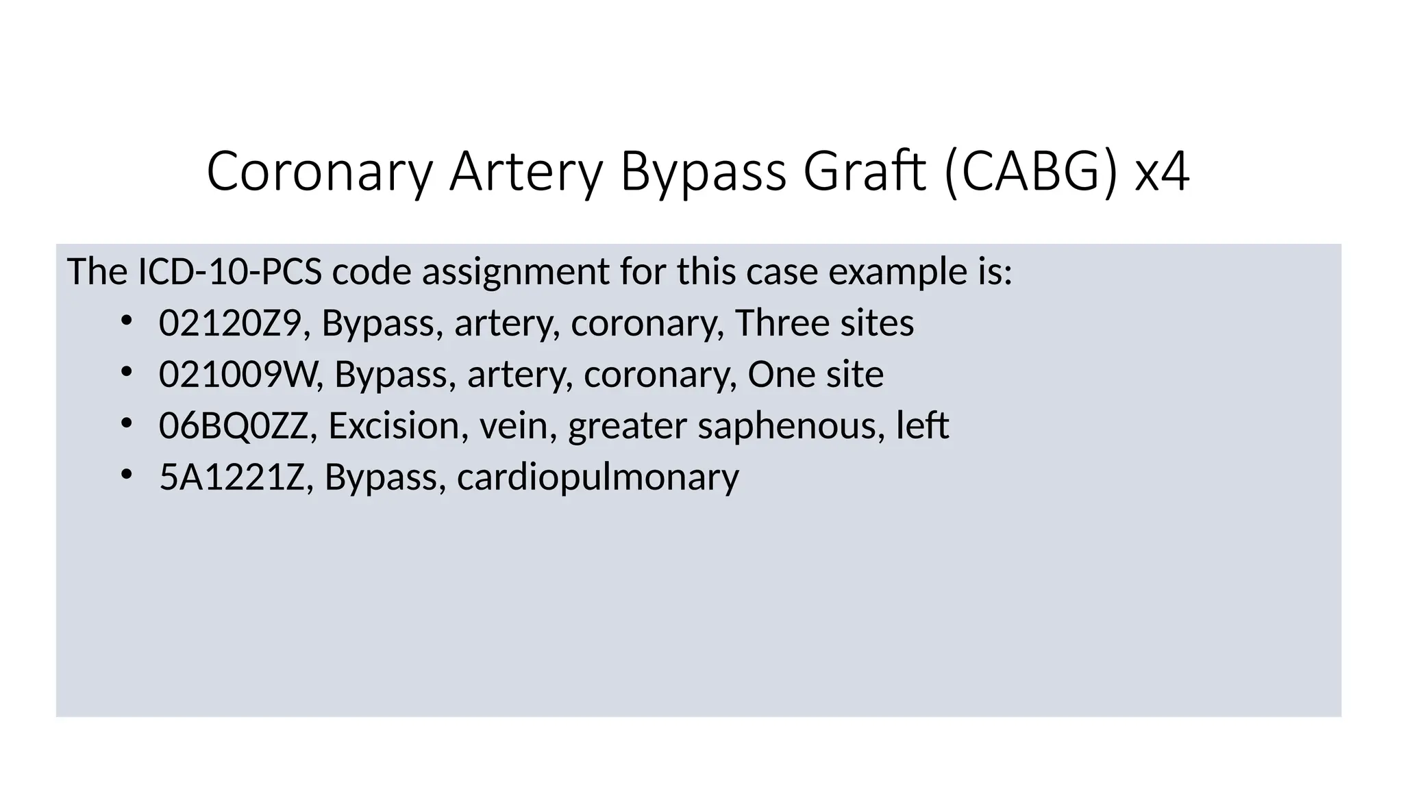ICD 10 PCS Coding 1 Cardiovascular pptx ICD 10 PCS Coding 1 Cardiovascular pptx