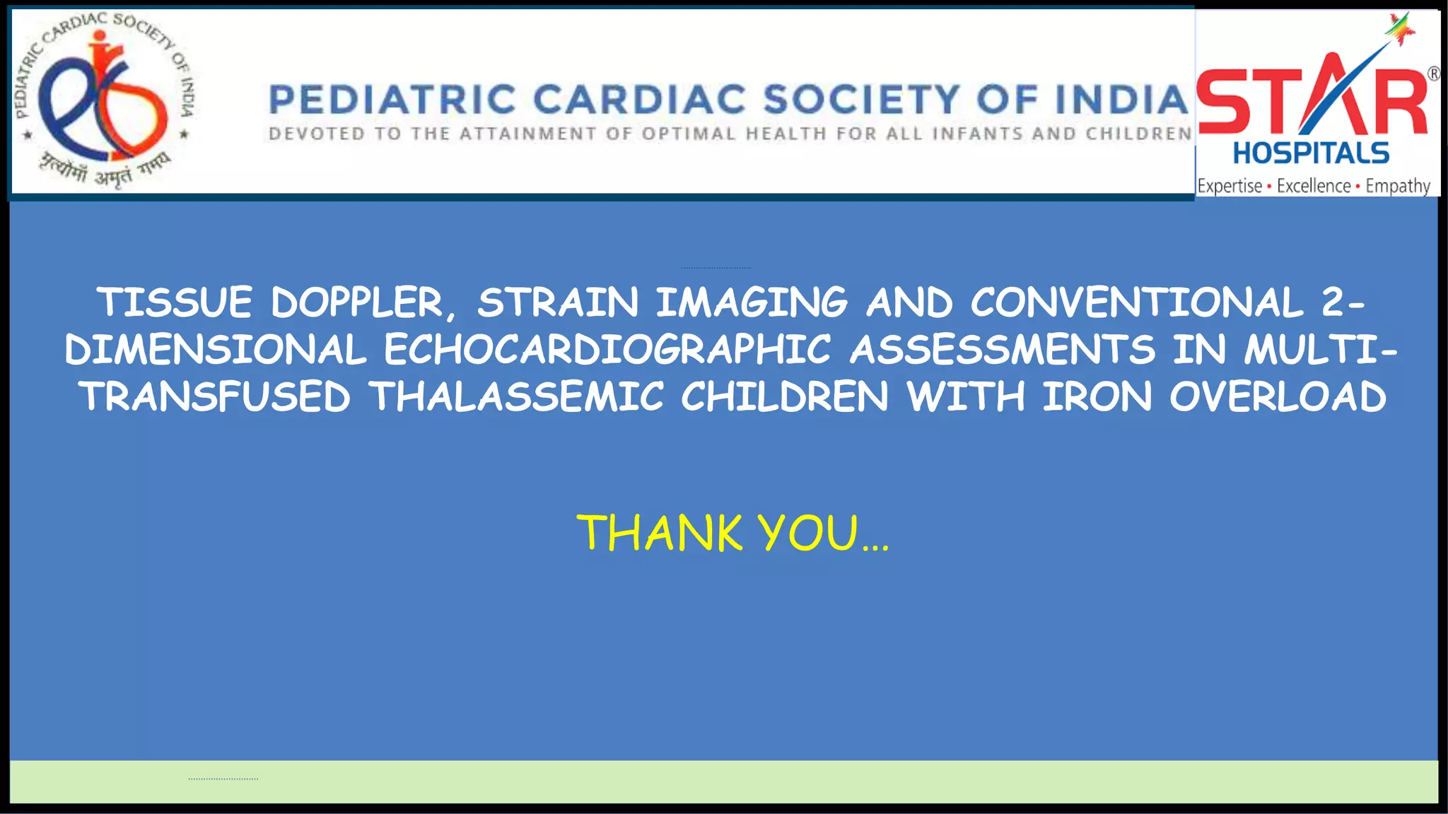 THALASSEMIA: VENTRICULAR DYSFUNCTION ASSESSMENT | PPT