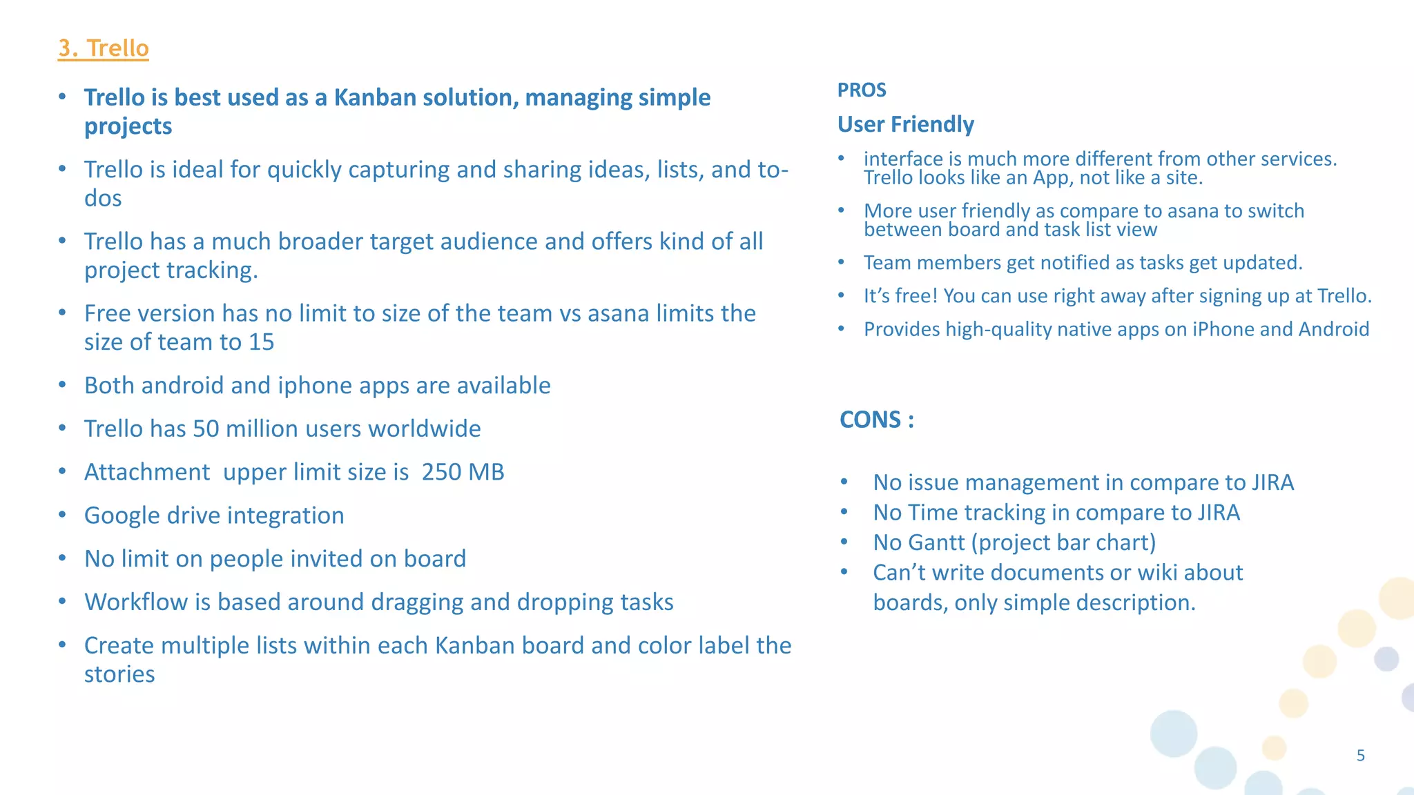 Slide Deck -Project Management Tools Evaluation/Comparison | PPTX