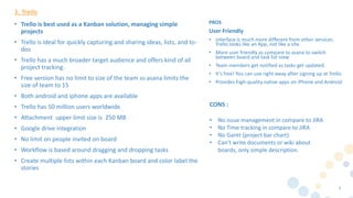 Slide Deck -Project Management Tools Evaluation/Comparison | PPT