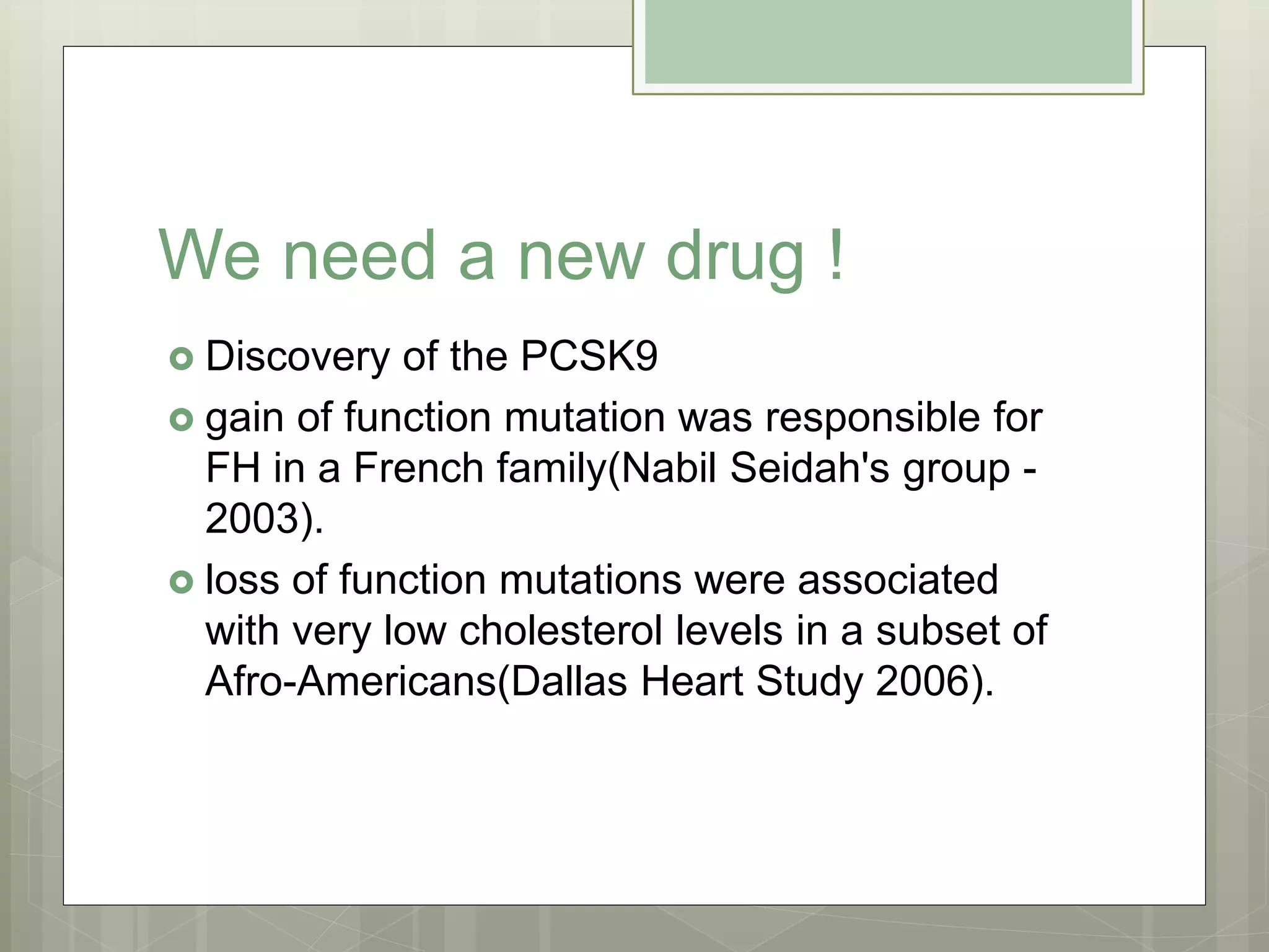 Pcsk9 inhibitors thesis defence | PPTX