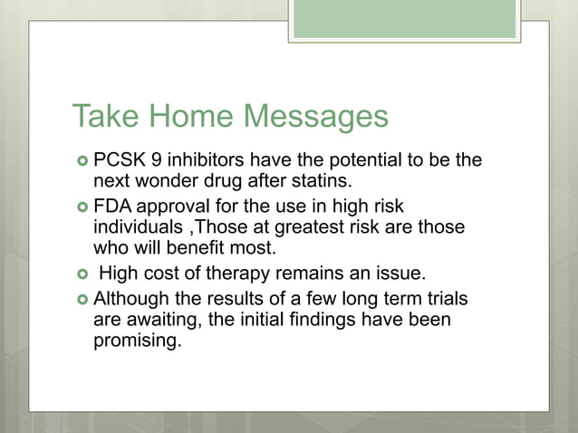 Pcsk9 inhibitors thesis defence | PPT