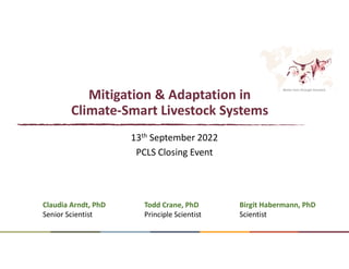 Mitigation and adaptation in Climate-Smart Livestock Systems | PDF