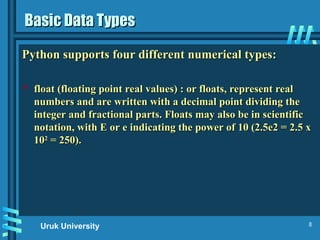 Comprehensive Introduction to Python Syntax and Data Types for ...