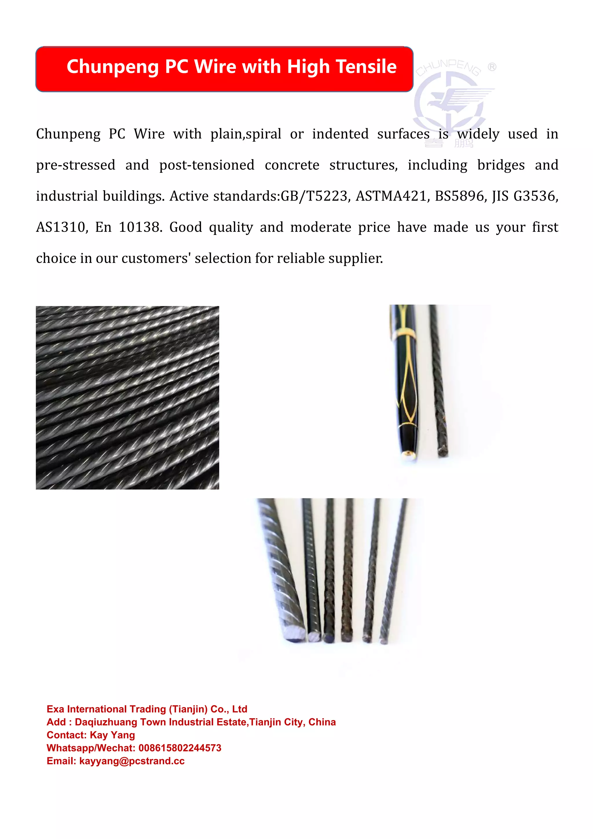 Pc strand and pc wire factory in china | PDF