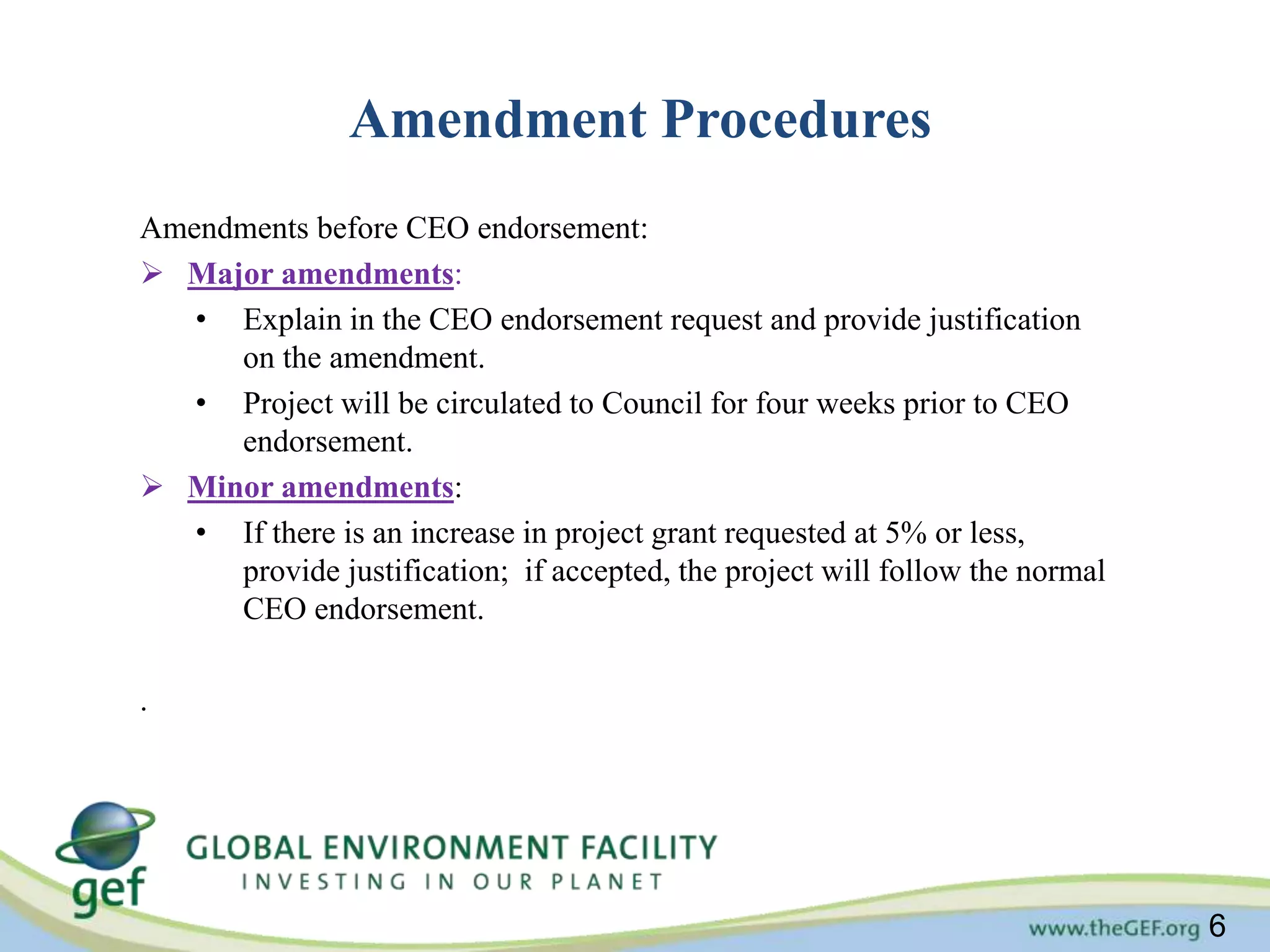 GEF Project Cycle Streamlining | PPT