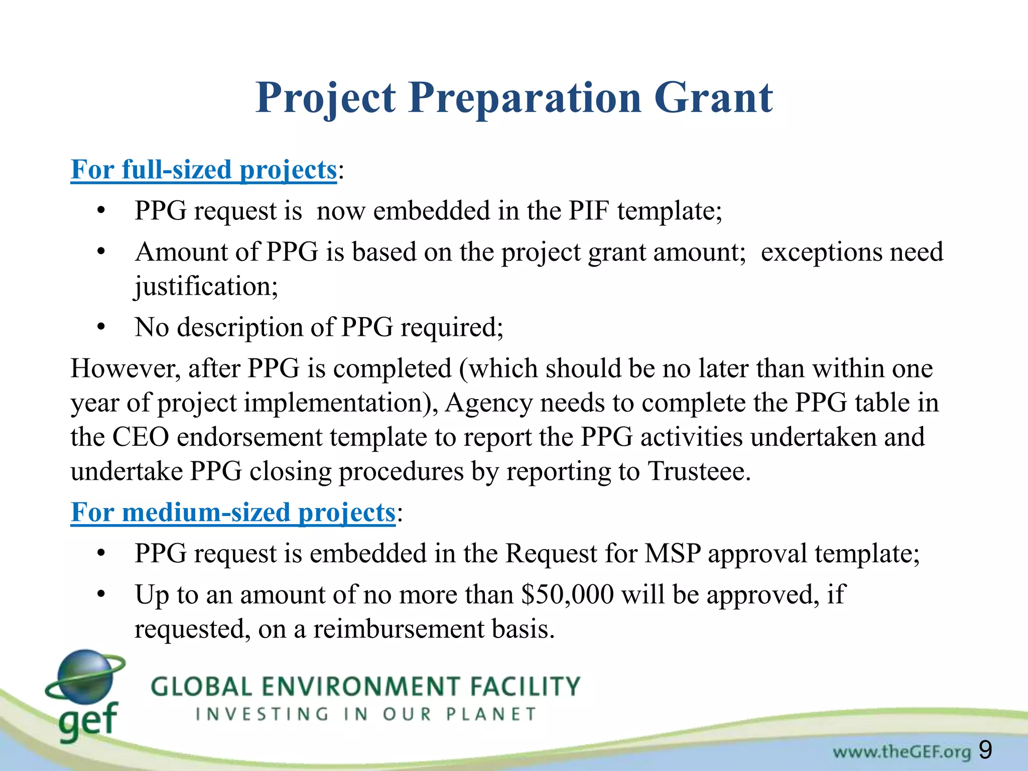 GEF Project Cycle Streamlining | PPT
