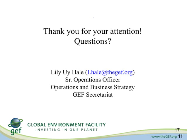GEF Project Cycle Streamlining | PPT