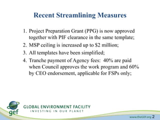 GEF Project Cycle Streamlining | PPT