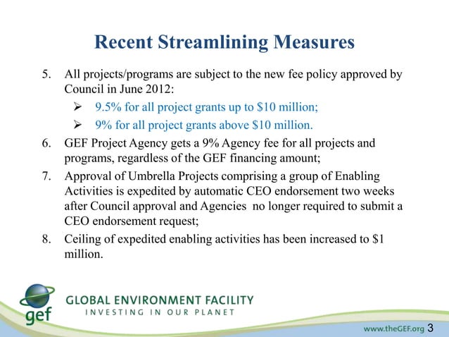 GEF Project Cycle Streamlining | PPT