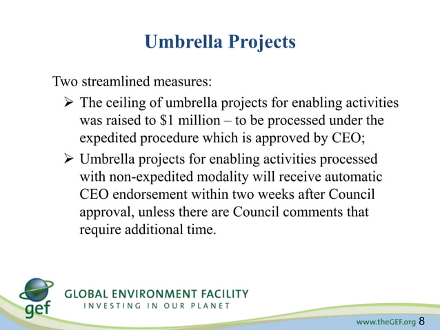 GEF Project Cycle Streamlining | PPT