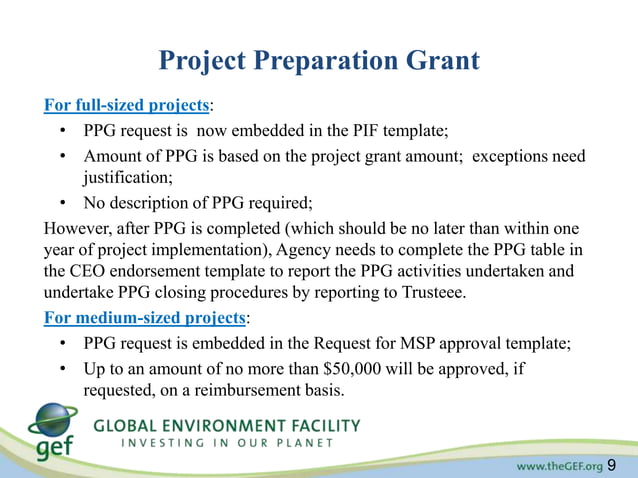 GEF Project Cycle Streamlining | PPT