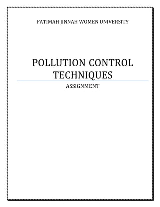 Pollution Control Techniques | PDF