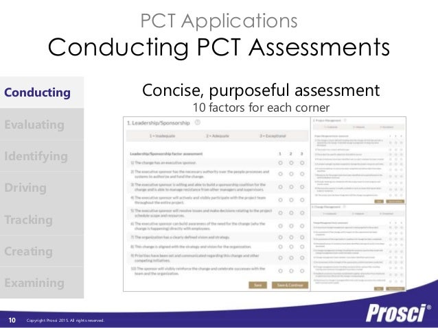 Prosci's "Evaluating Project Health: Prosci PCT Analyzer" Webinar
