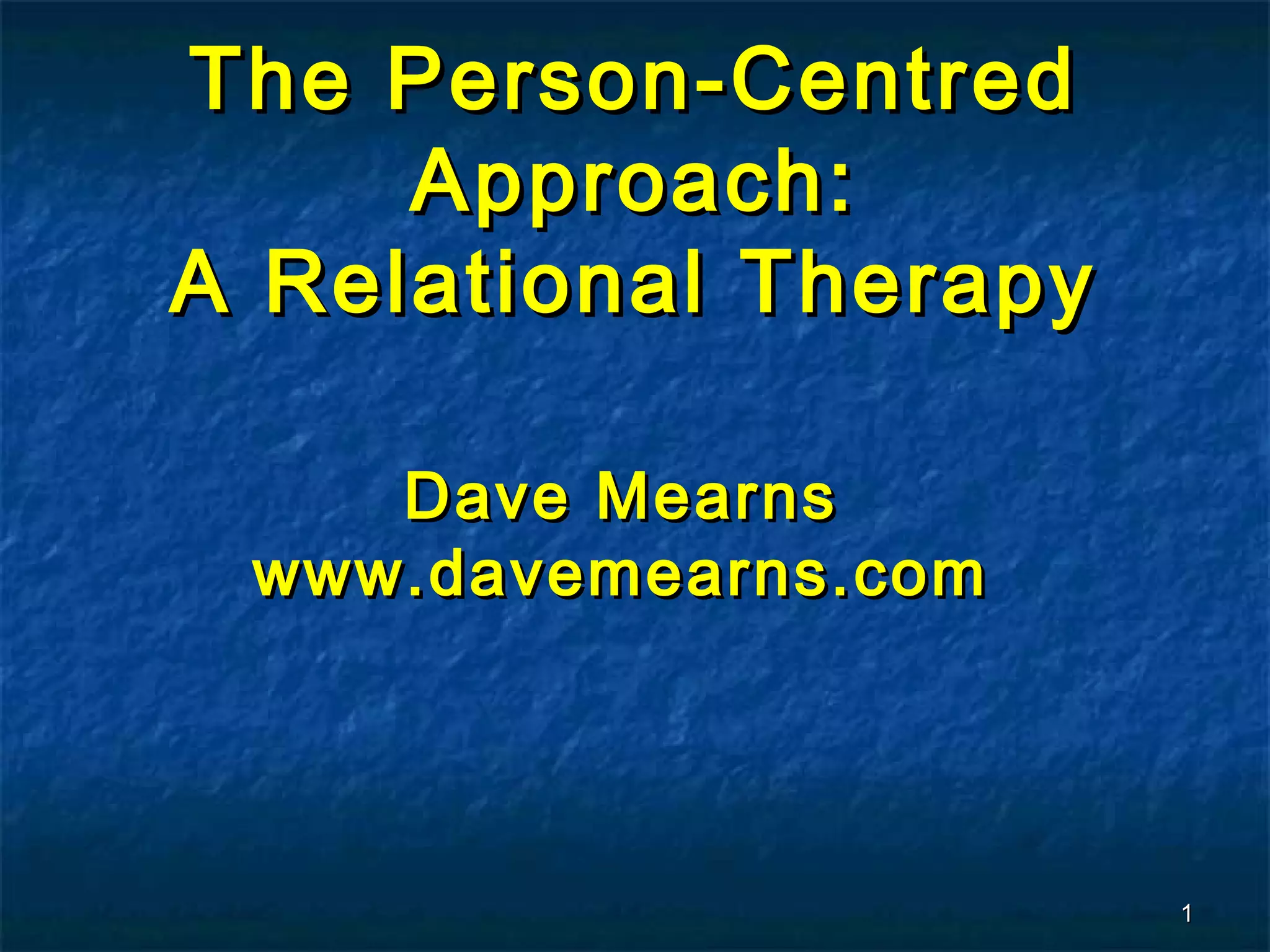Pct a relational approach (2010) | PPT