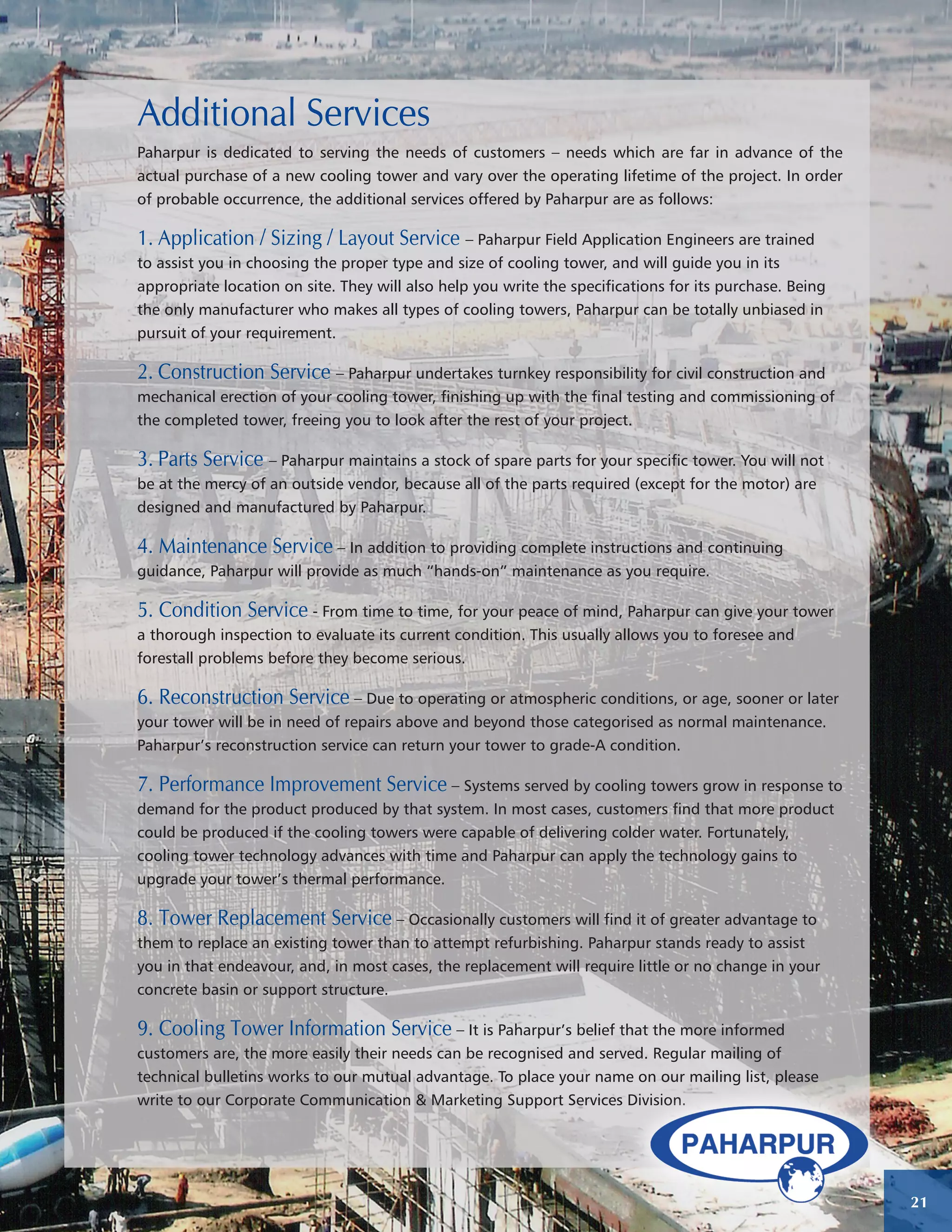 Paharpur Cooling Towers corporate brochure | PDF