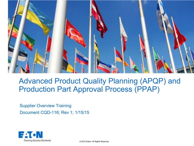 Advanced Product Quality Planning (APQP) and Production Part Approval ...