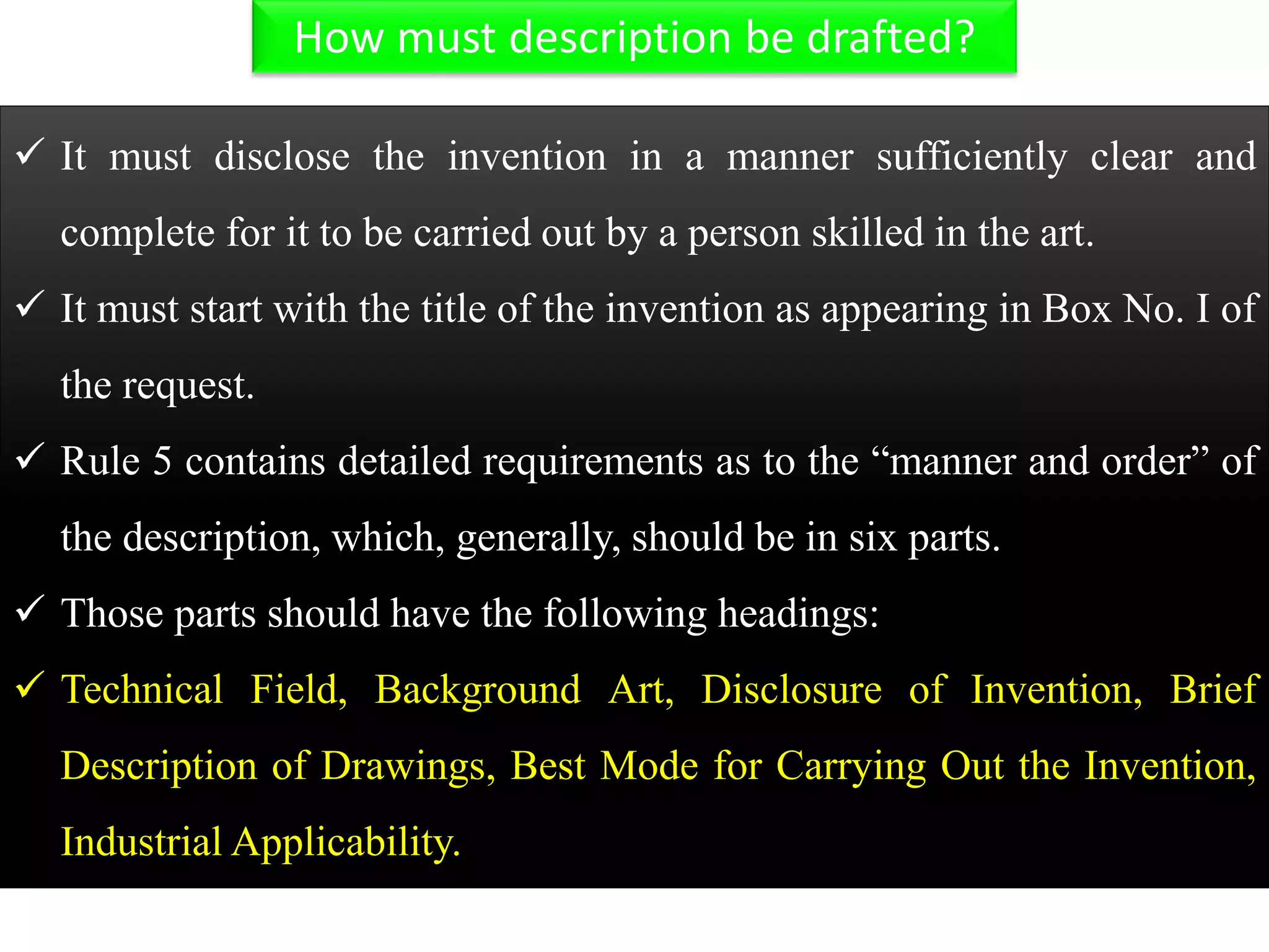Patent Cooperation Treaty (PCT) drafting | PPTX