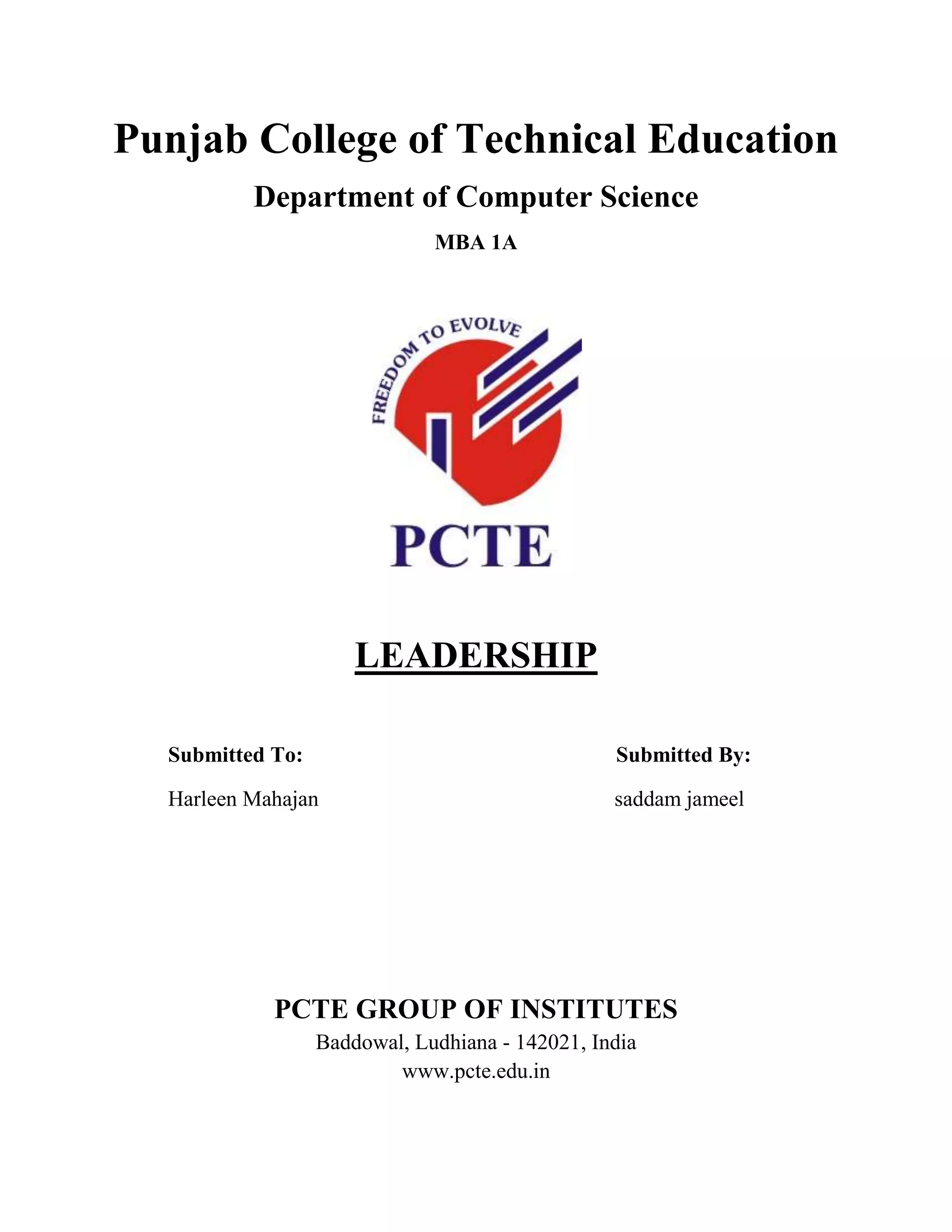 Pcte assignment cover page sample (1) | DOCX | Education