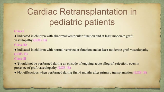 PEDIATRIC CARDIAC TRANSPLANTATION: A REVIEW | PPT