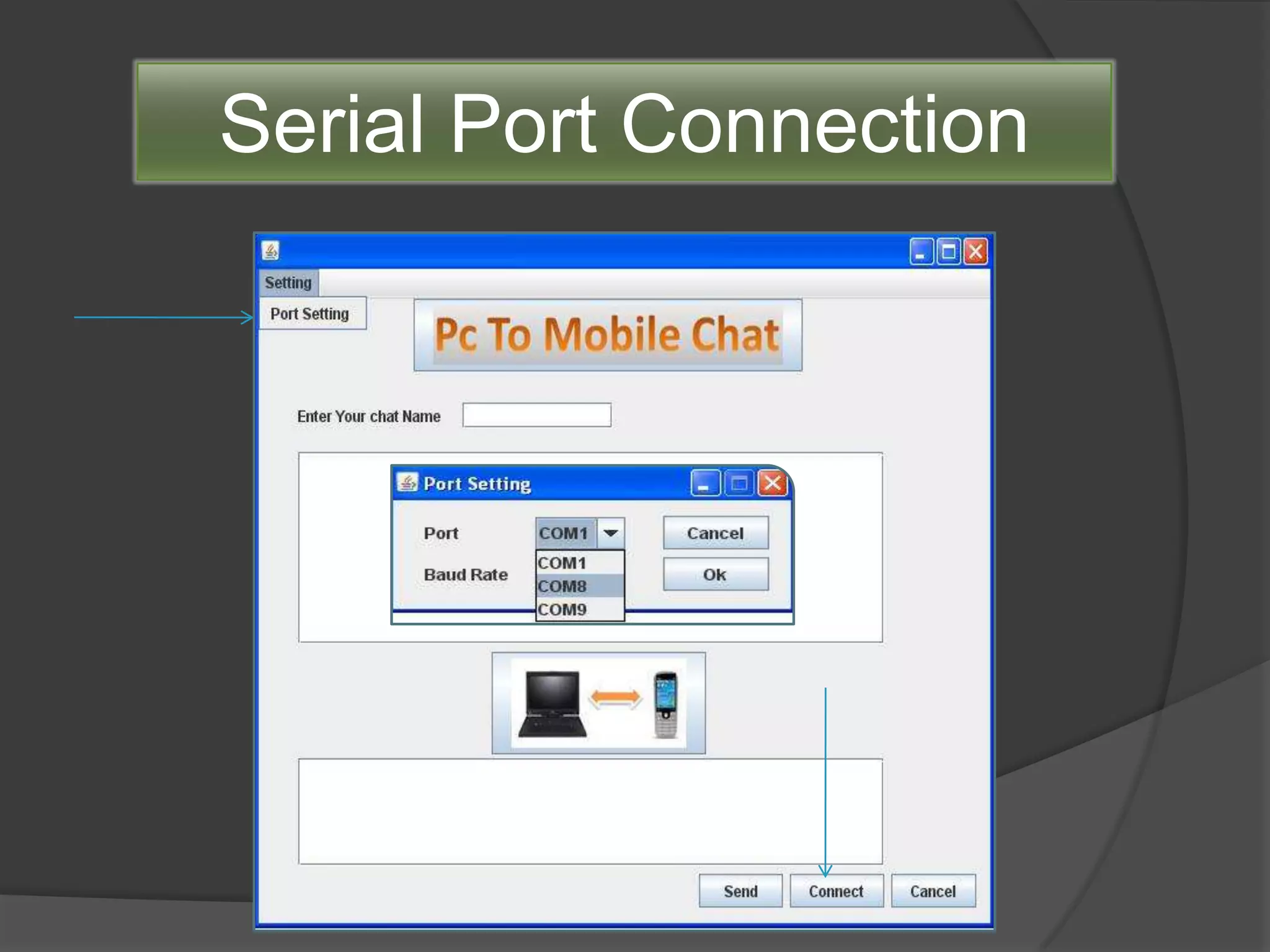 Pc to Mobile chatting using Bluetooth | PPTX