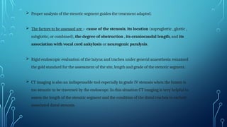 PARTIAL CRICOTRACHEAL RESECTION AND ITAS MANAGEMENT | PPTX